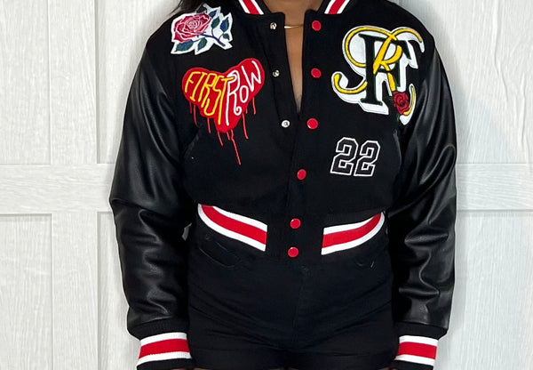 Black Rose Varsity Jacket – TheBluHibiscus